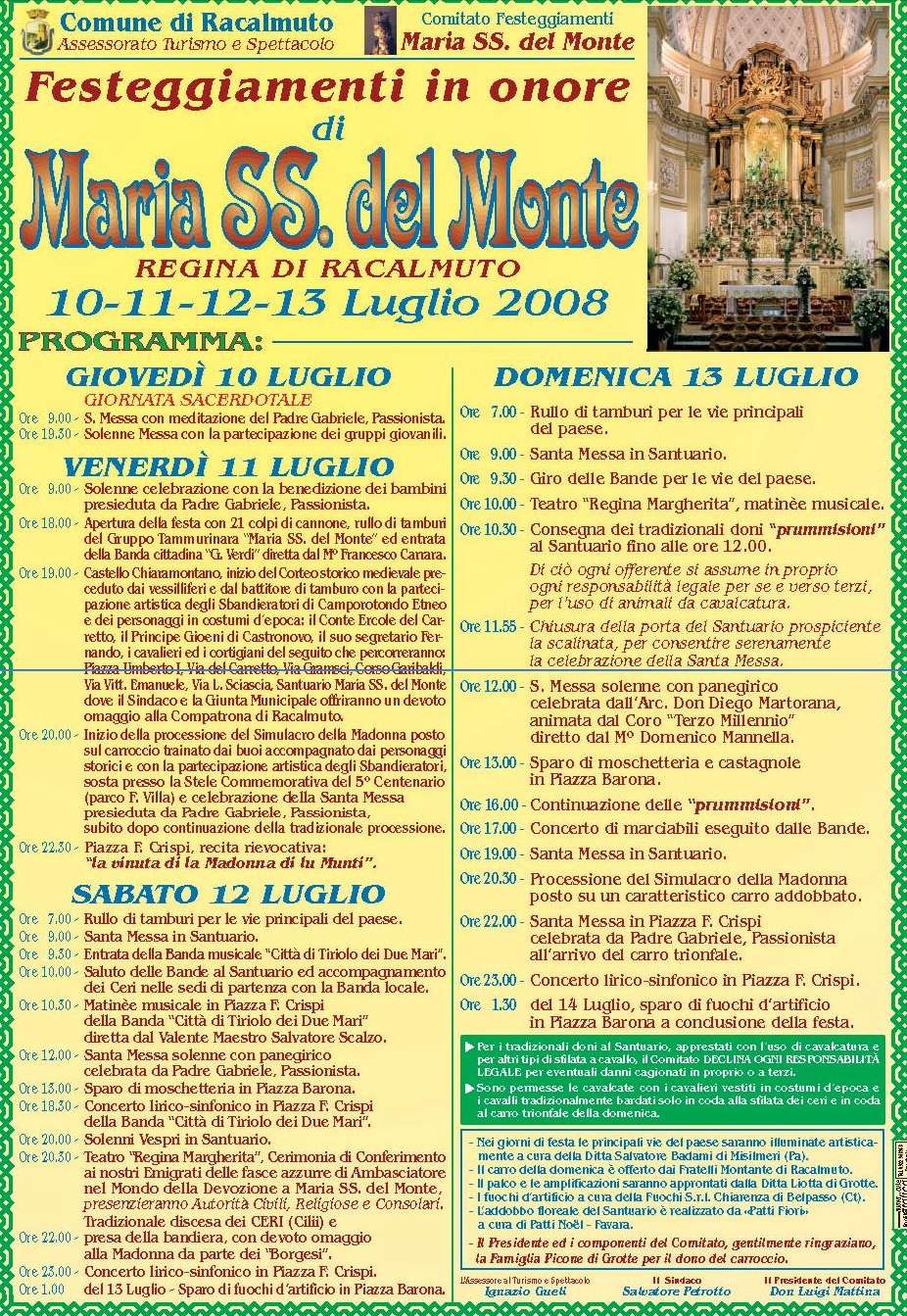 Manifesti e foto del Comune di Grotte (AG)